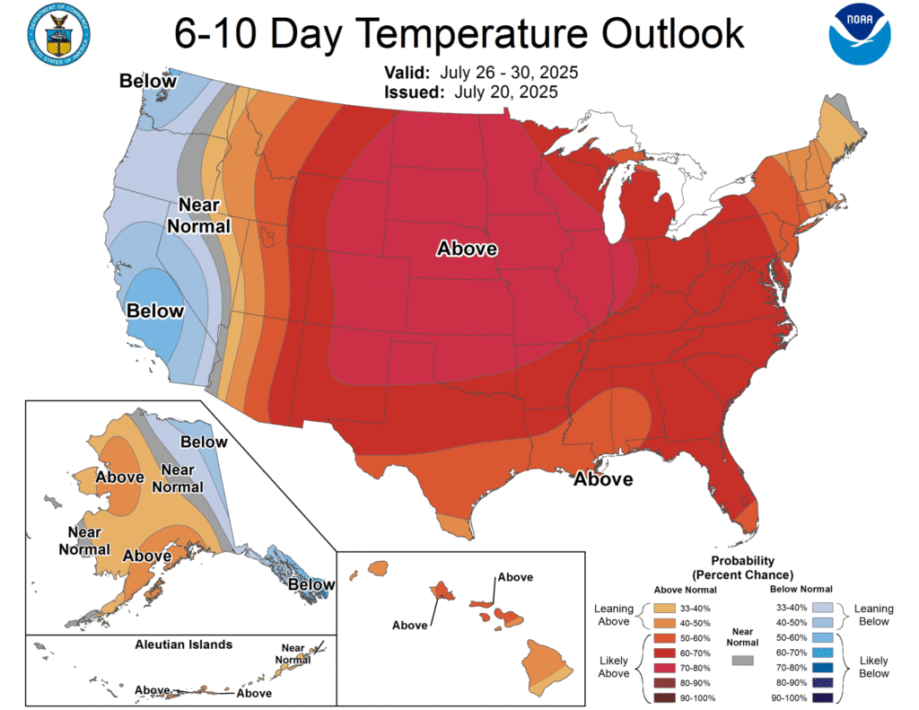 Heat wave pattern for most; more scattered rain, severe storms across ...